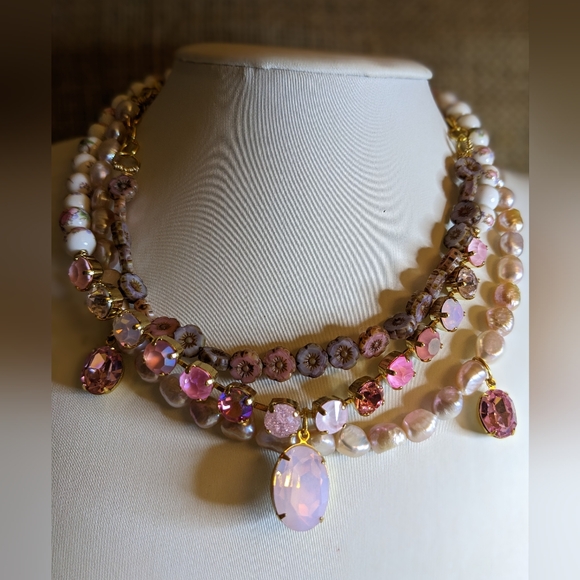 Swarovski | Jewelry | Victorian Darling Pink Opal Swarovski Crystal ...